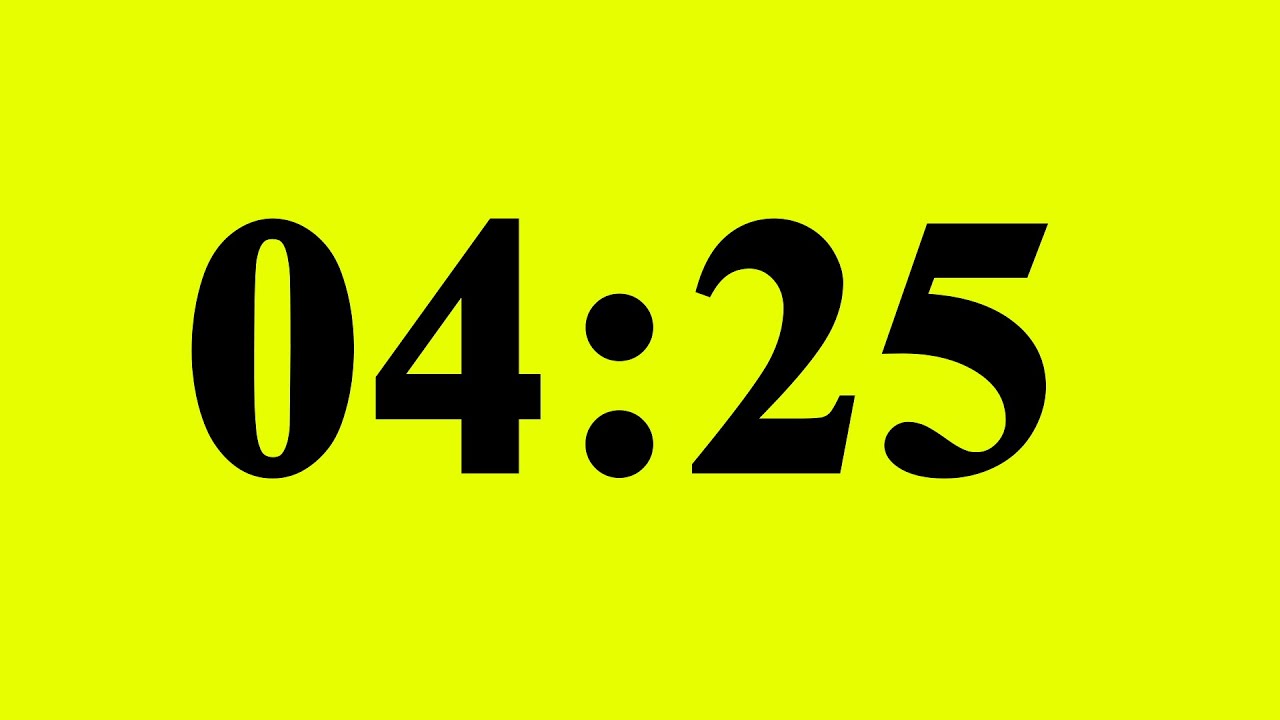 4 Minute 25 Second Timer Youtube