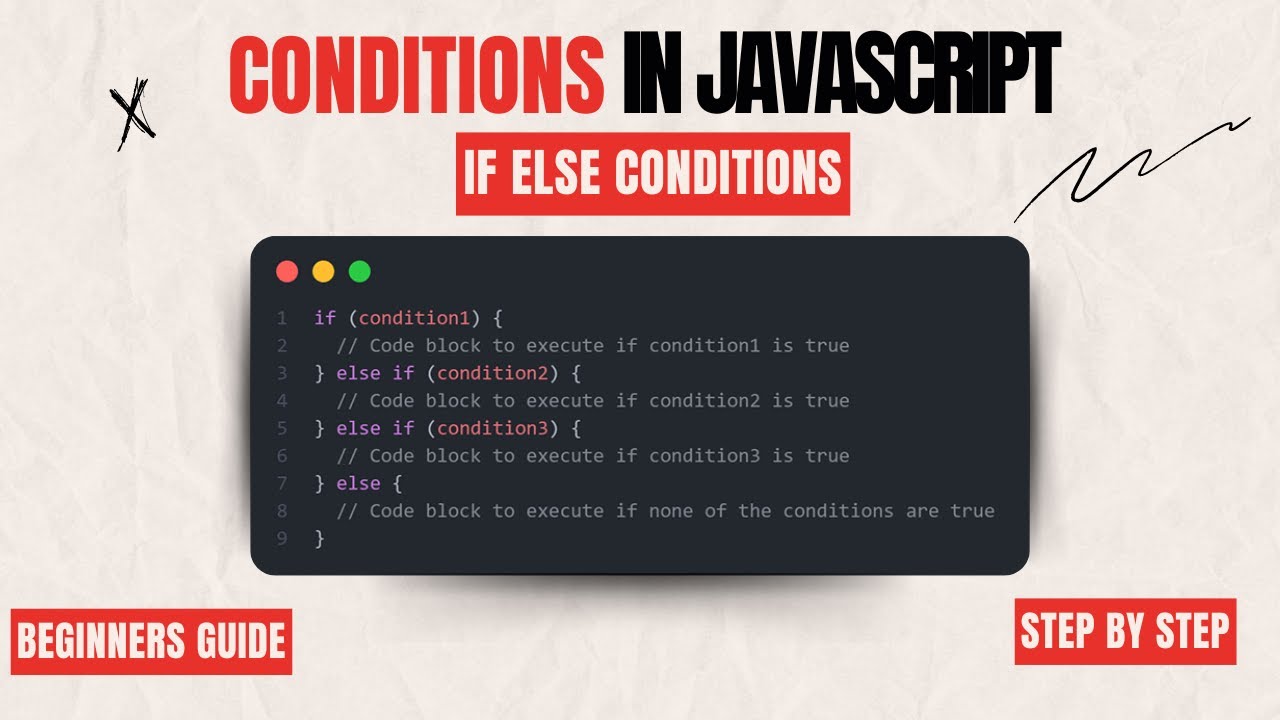 If Else Conditions In Javascript Javascript Full Course 2024 For