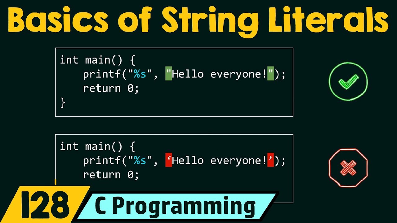 Basics Of String Literals Youtube