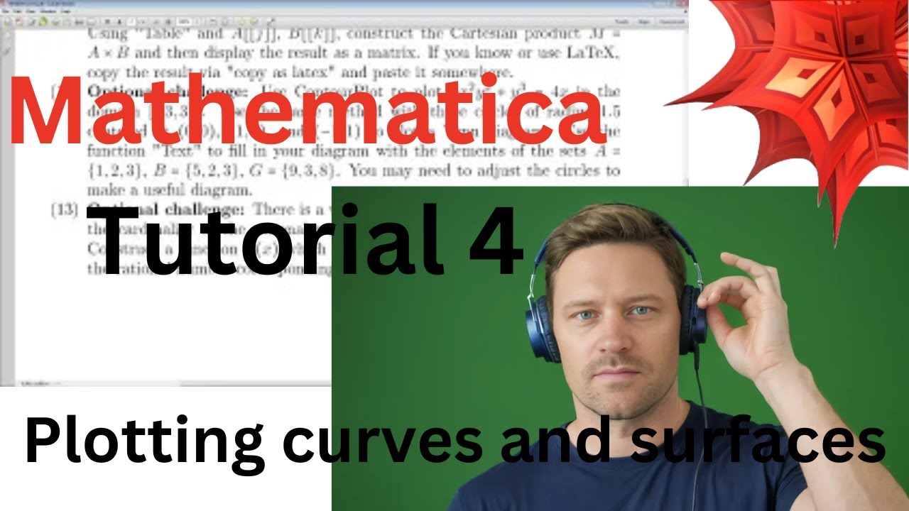 Mathematica Tutorial 4 Plotting Curves And Surfaces Youtube