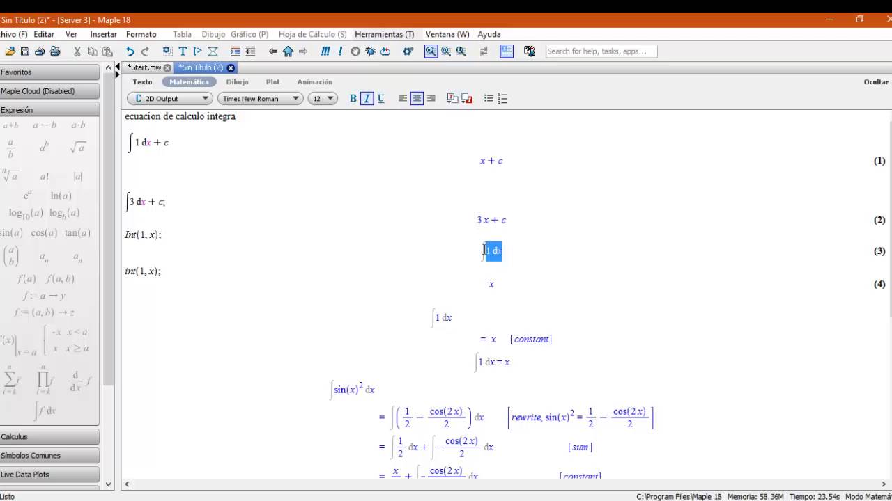 Tutorial Basico De Maple 18 Youtube