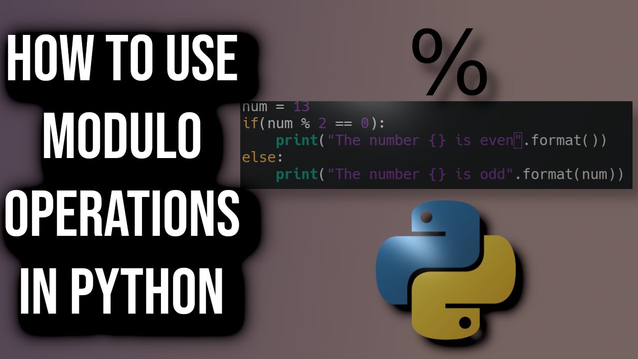 How To Use Modulo Operations In Python Youtube