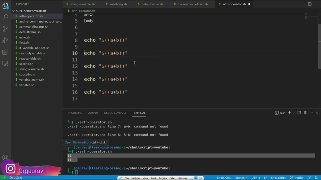 Shell Script Tutorials 20 Arithmetic Operator How To Do Airthmetic