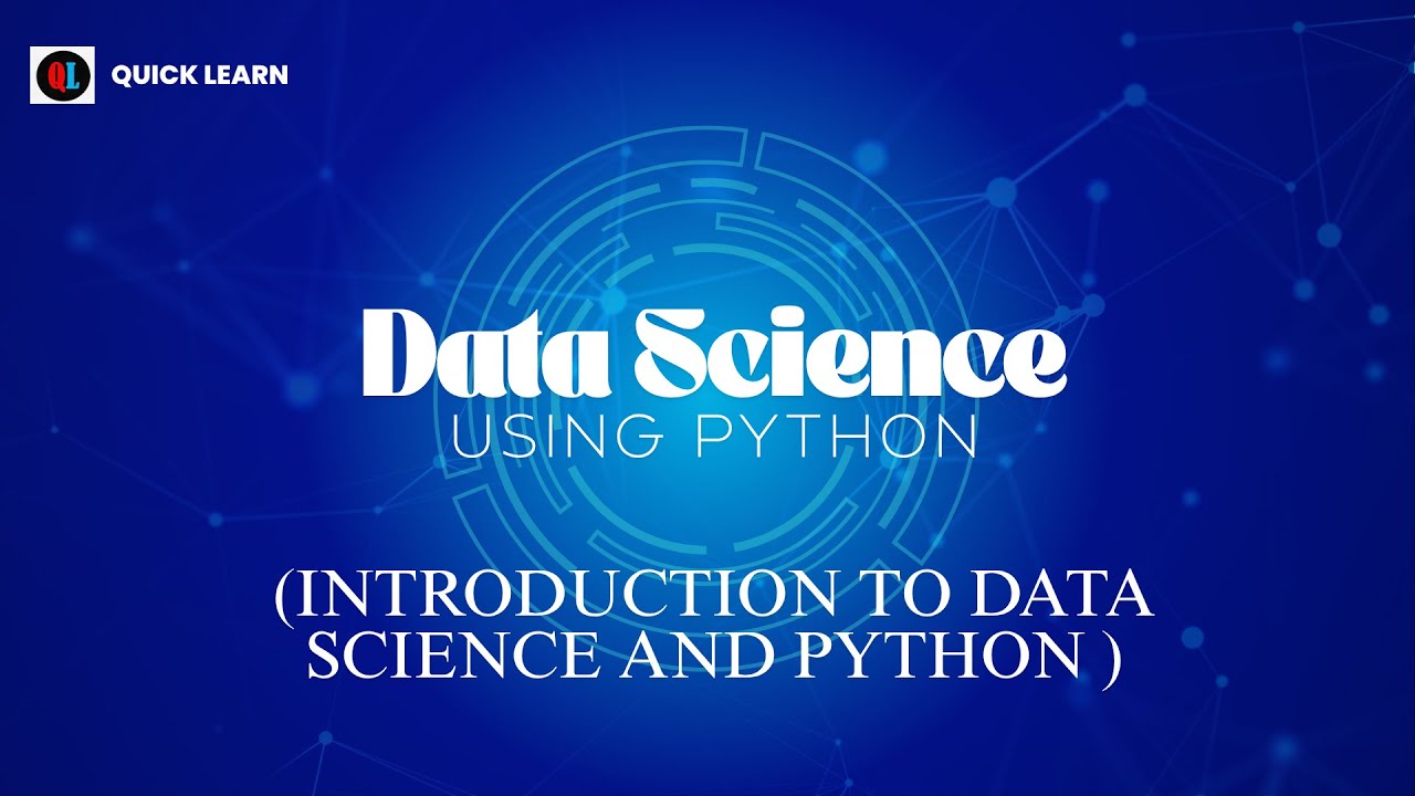 Introduction To Data Science Using Python Youtube