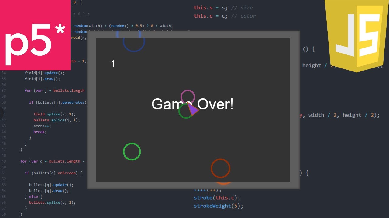 A Game A Day 15 Javascript Asteroids Youtube