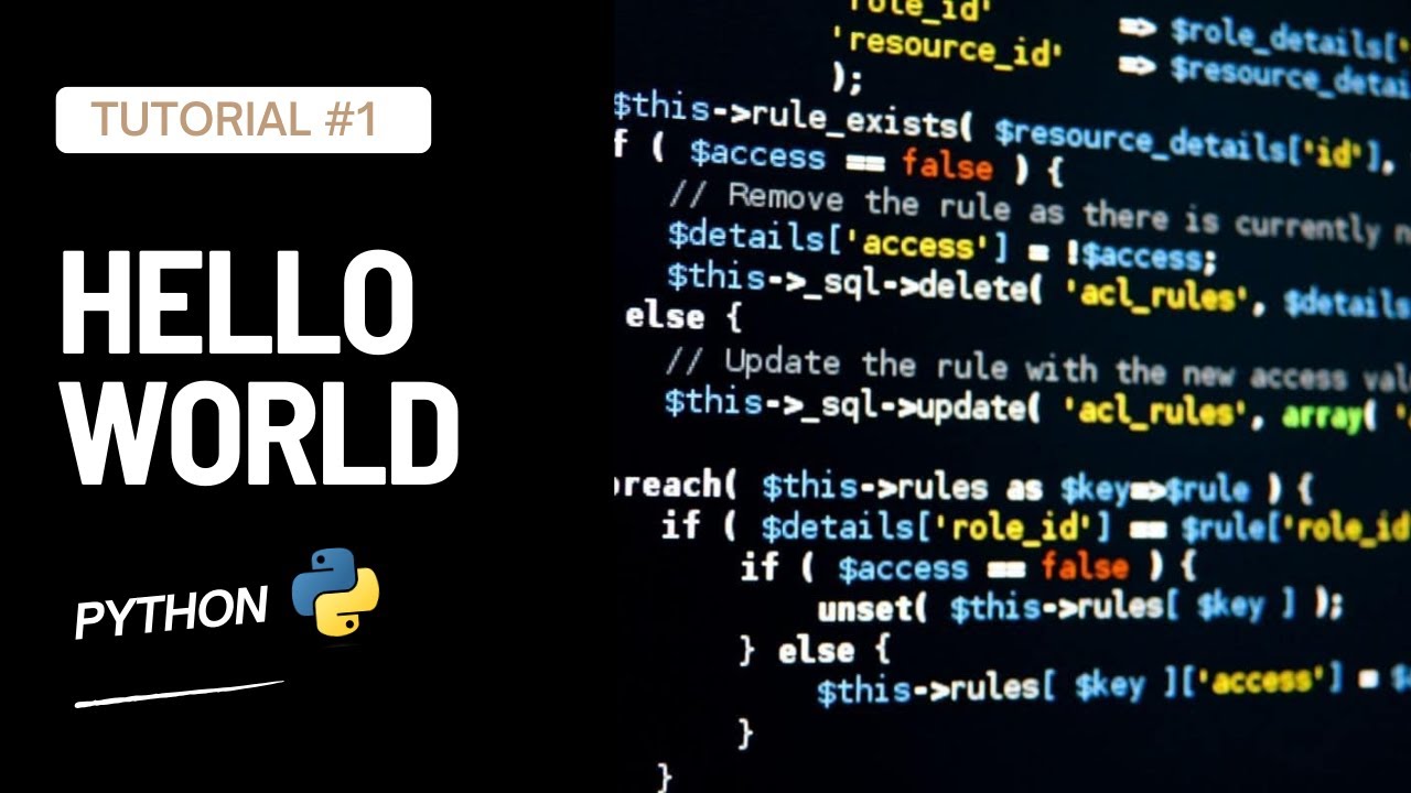 Python Tutorial Lesson 1 Hello World Simple Start Coding Instantly