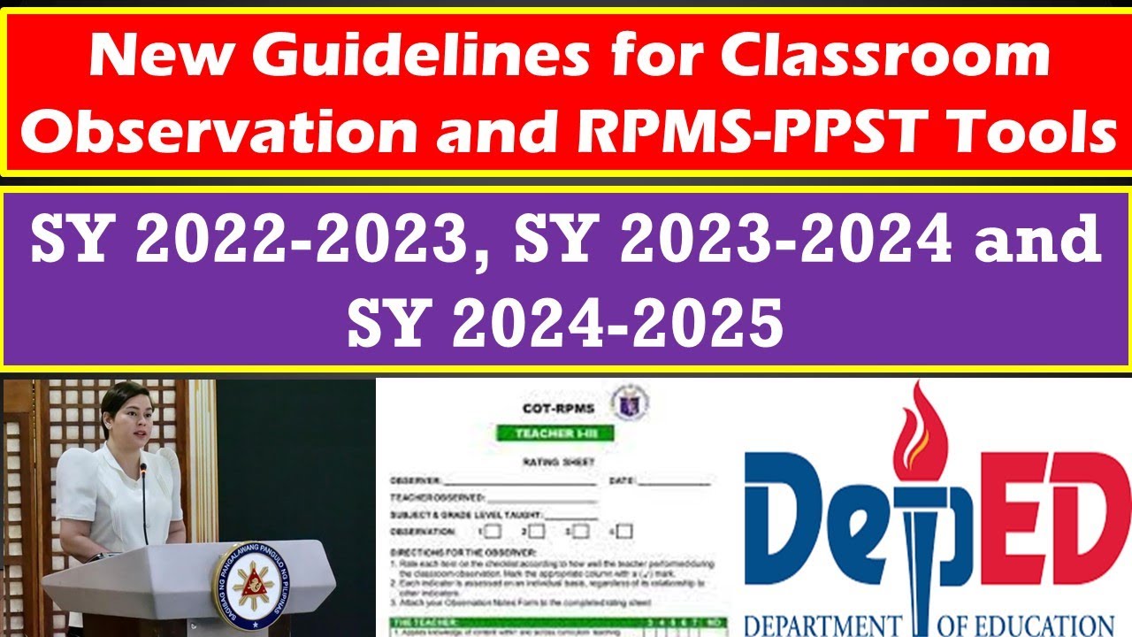 Deped Classroom Observation Form