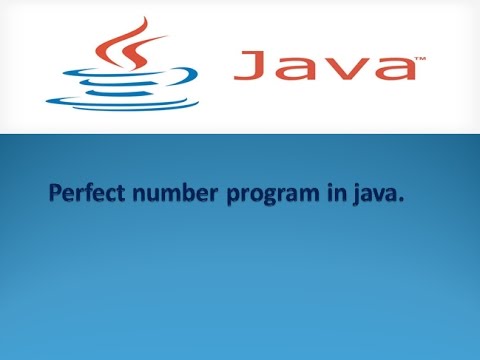 Perfect Number Program In Java Youtube
