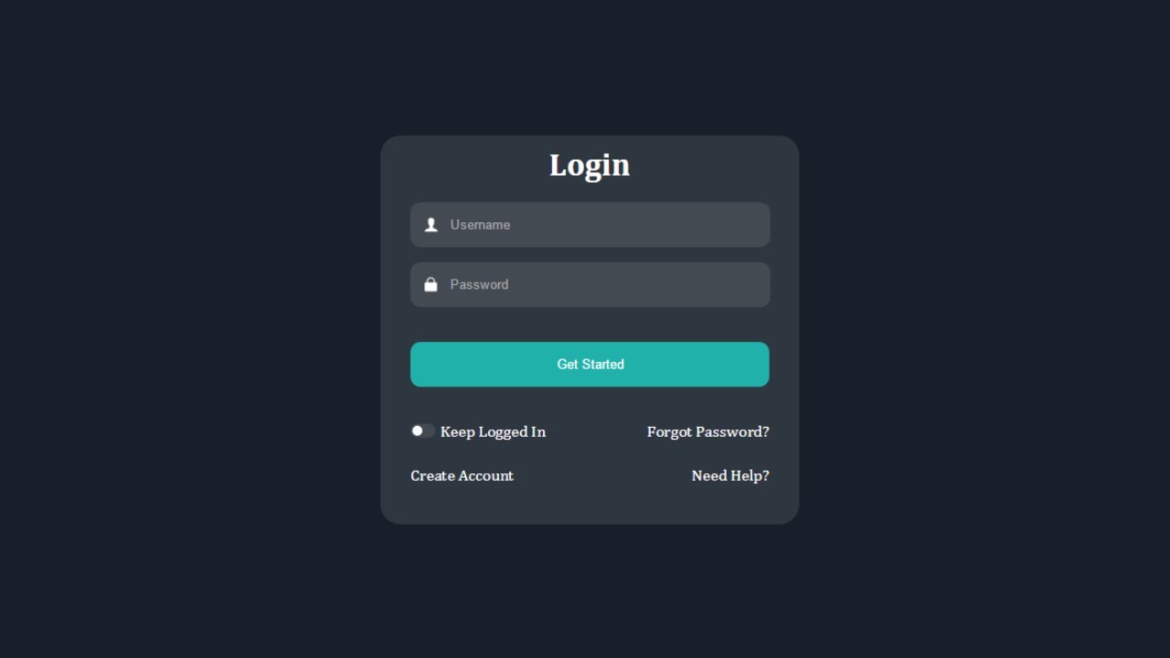 How To Make A Login Form Using Html Css Youtube