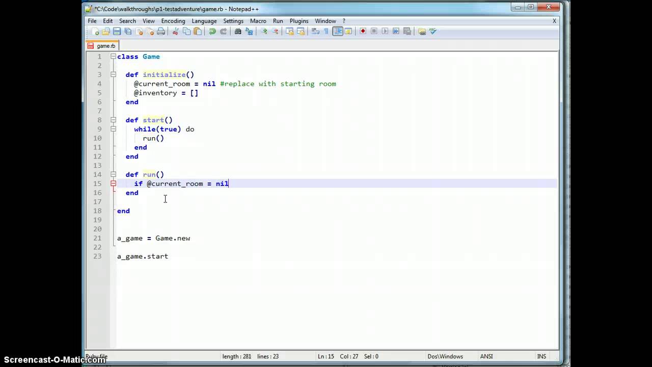 Text Adventure Tutorial 1 Youtube