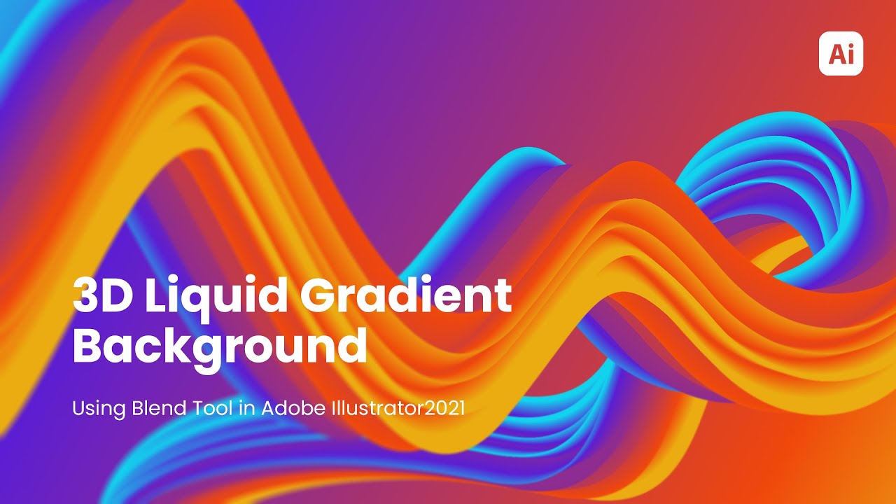 3d Gradient Abstract Liquid Background Tutorial Adobe Illustrator