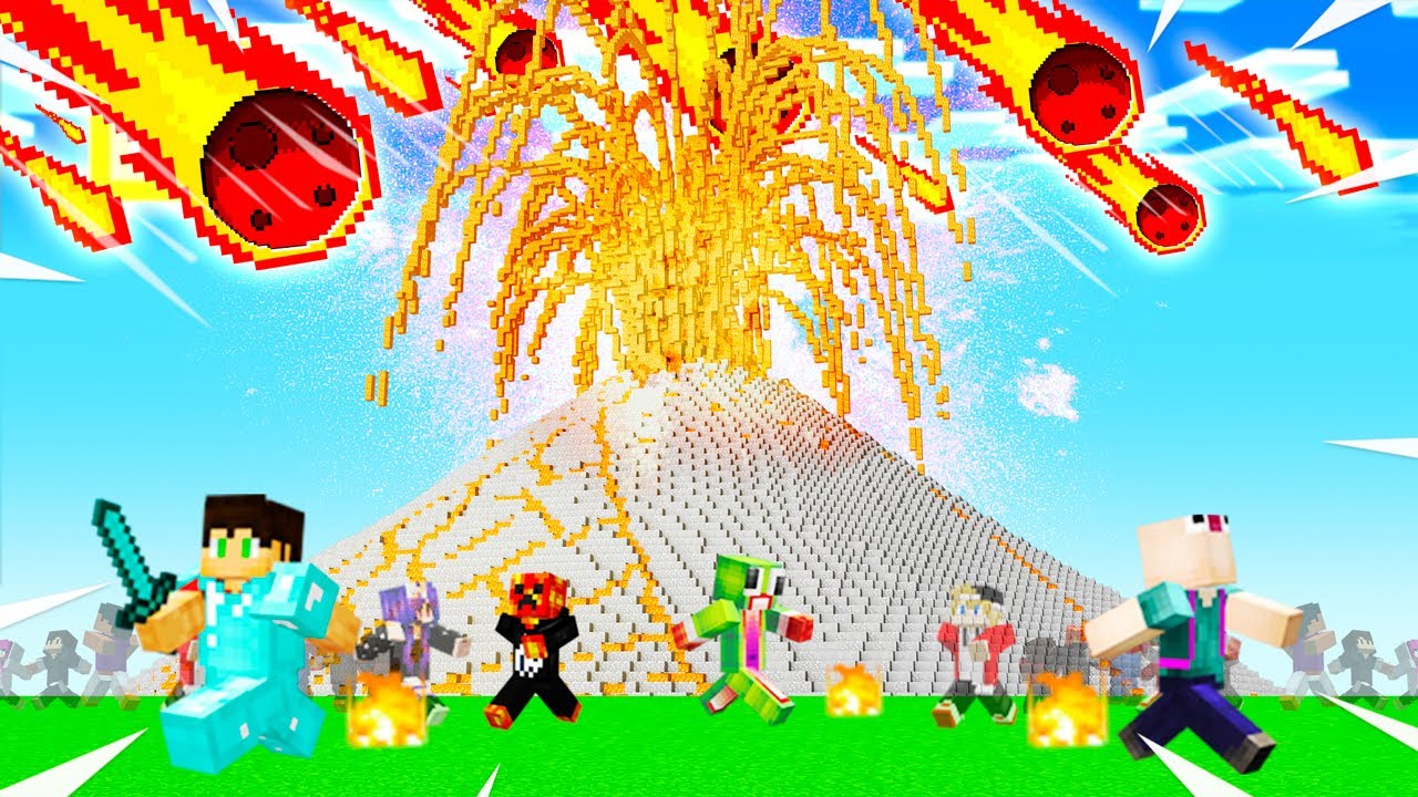 100 Players Vs Natural Disasters In Minecraft Youtube
