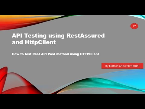 How To Test Rest Api Post Method Using Httpclient Youtube
