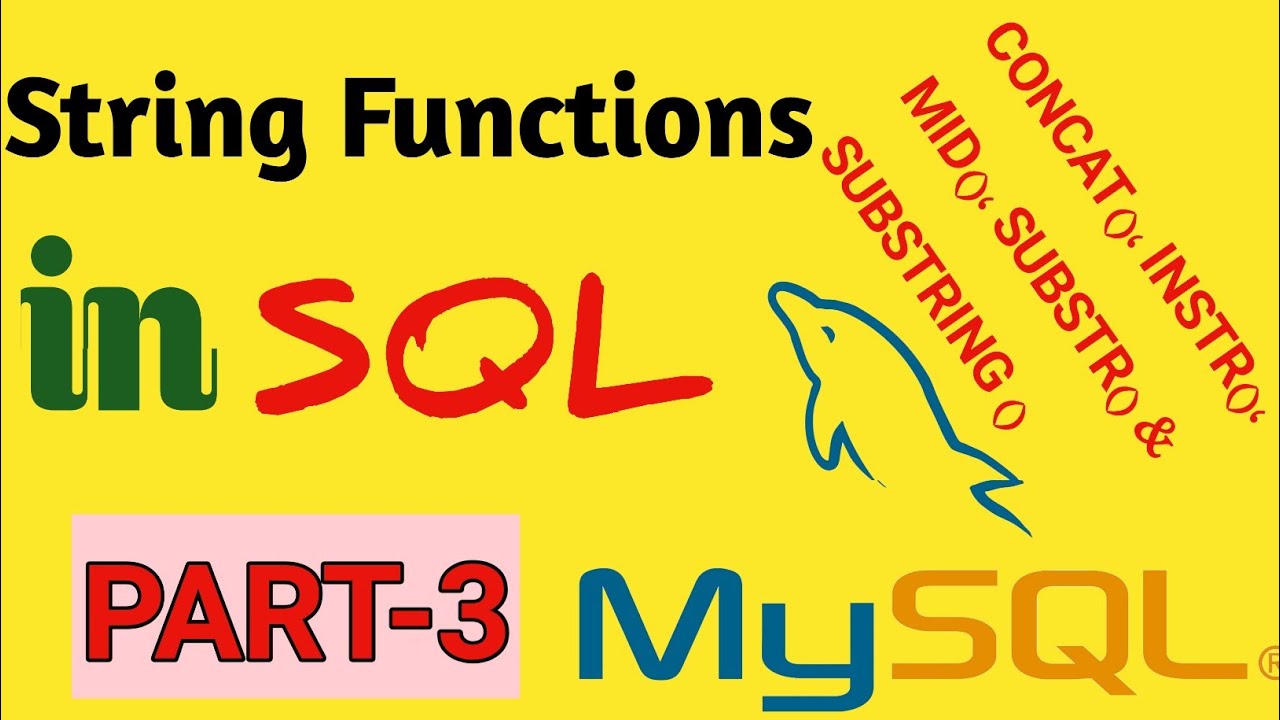 String Functions In Mysql String Functions In Sql Sql String