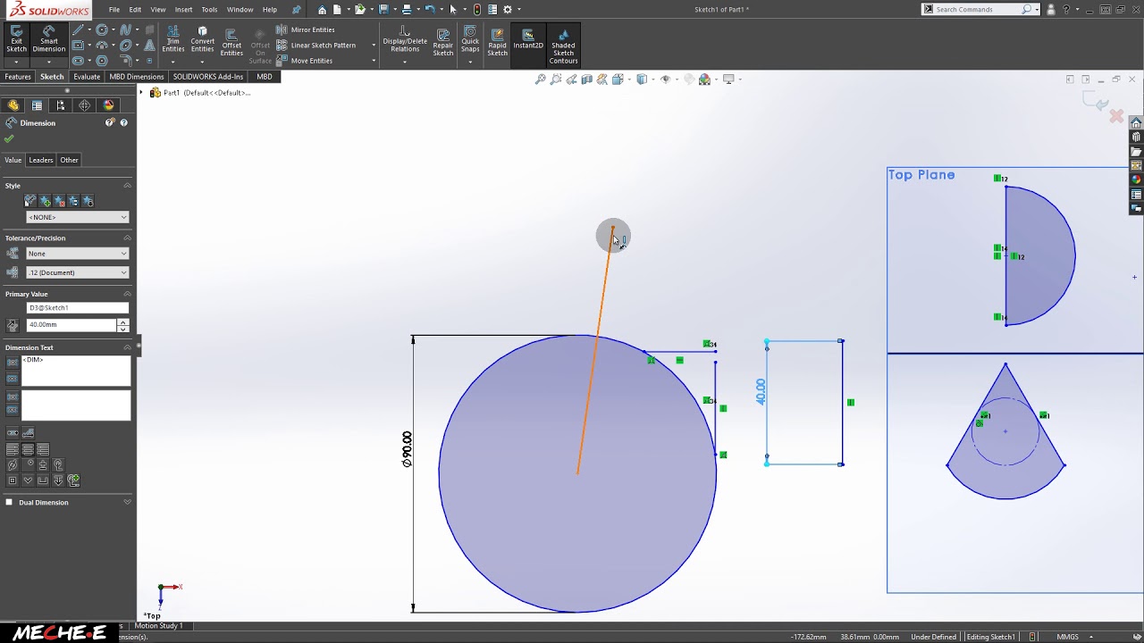 4 Solidworks Tutorial For Beginners Smart Dimension Youtube