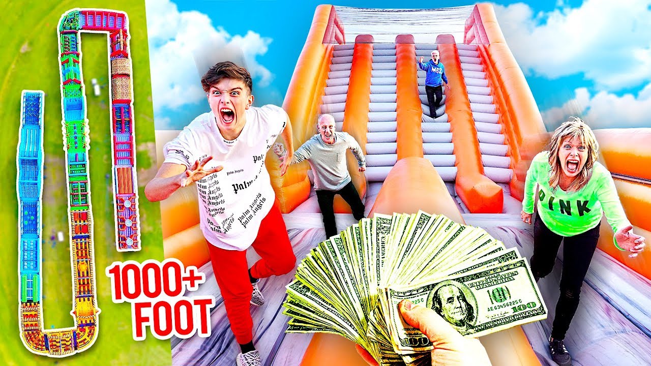 Worlds Biggest Inflatable Obstacle Course Challenge Win 10 000 Youtube