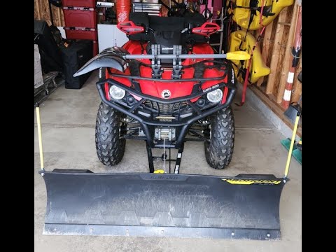 Can Am Outlander 570 Plowing Snow Youtube