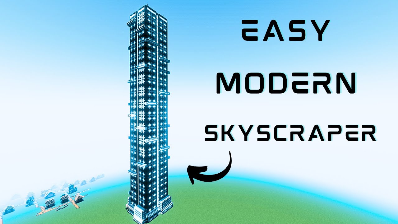 Minecraft Easy Modern Skyscraper Tutorial Youtube