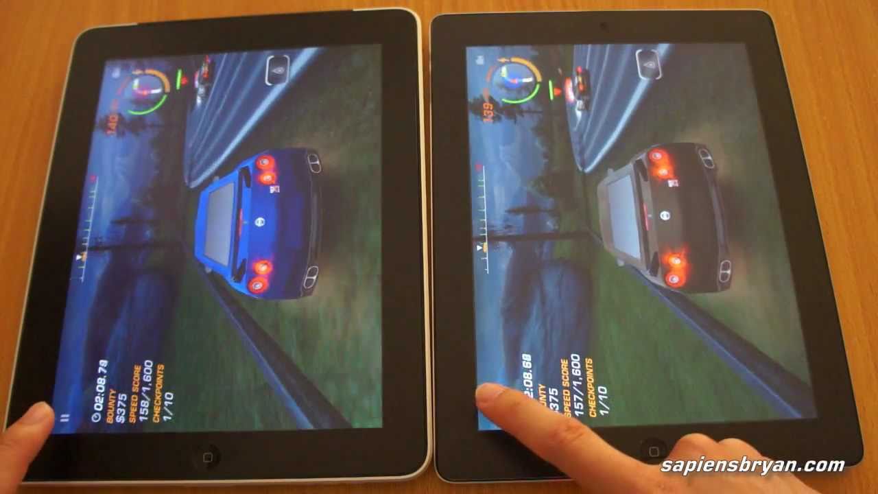 Ipad 2 Ipad 1 Software Apps Game Processing Speed Comparison