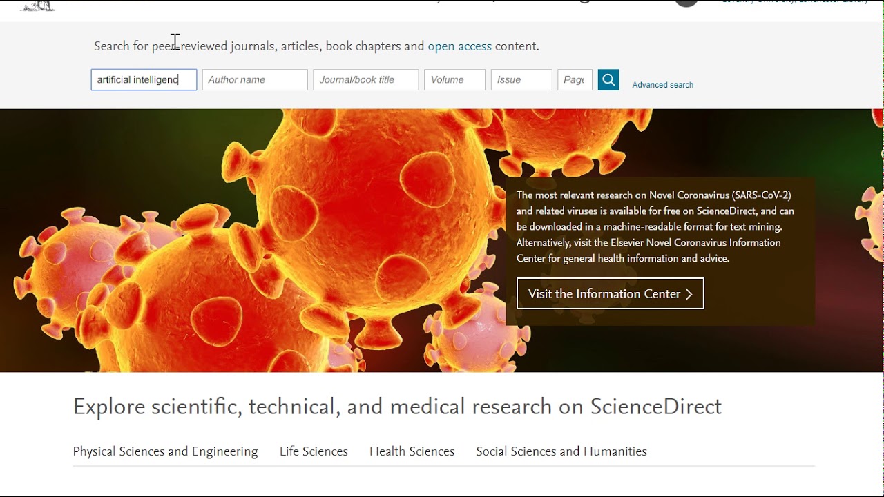 Sciencedirect Tutorial For Partner Students Youtube
