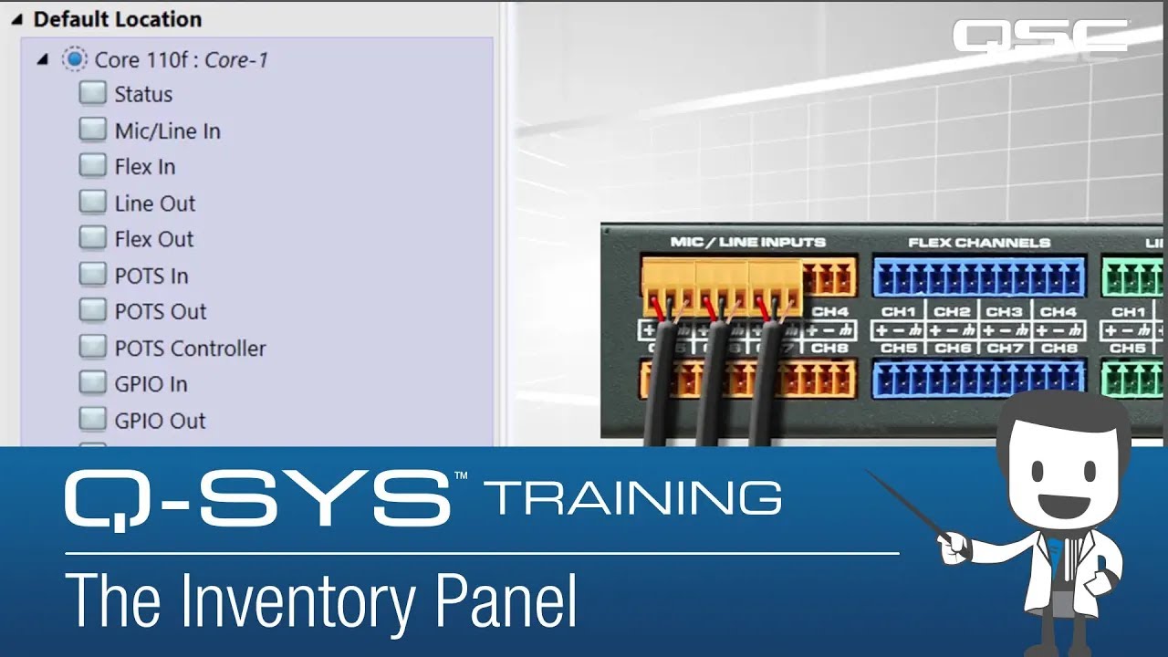 Q Sys Software Overview Part B The Inventory Panel Youtube