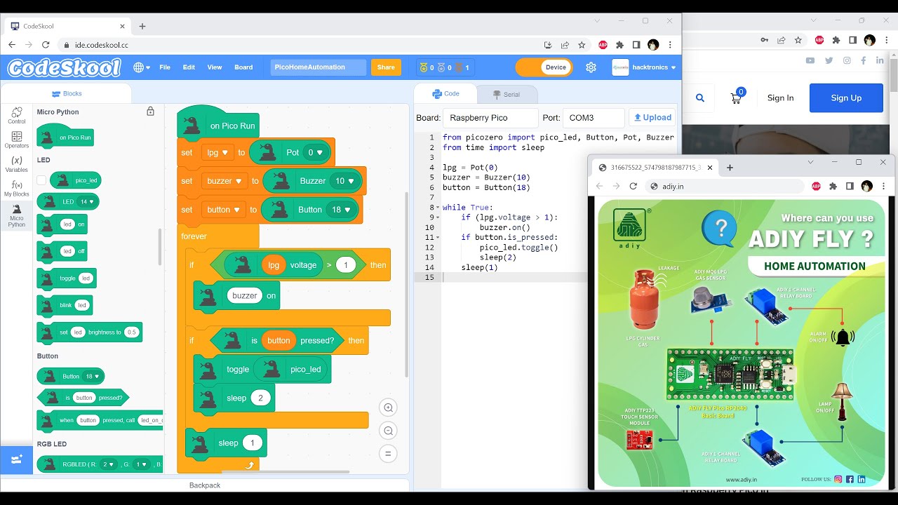 Home Automation Using Raspberry Pico In Micropython With Codeskool