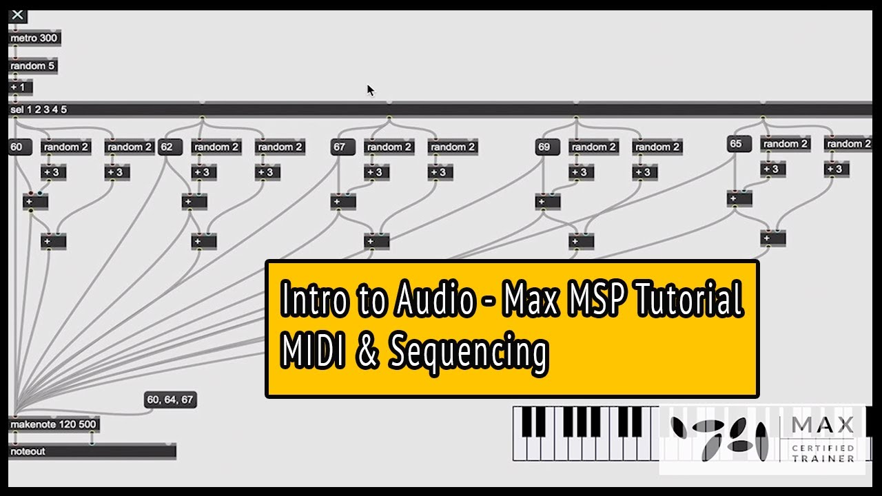 Max Msp Tutorial Midi Sequencing Intro To Audio Pt 2 Youtube