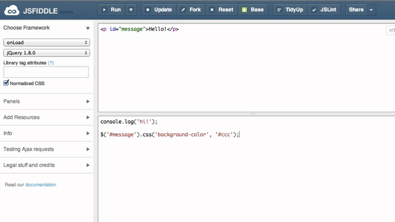 Jsfiddle Tutorial How To Use Javascript In Jsfiddle