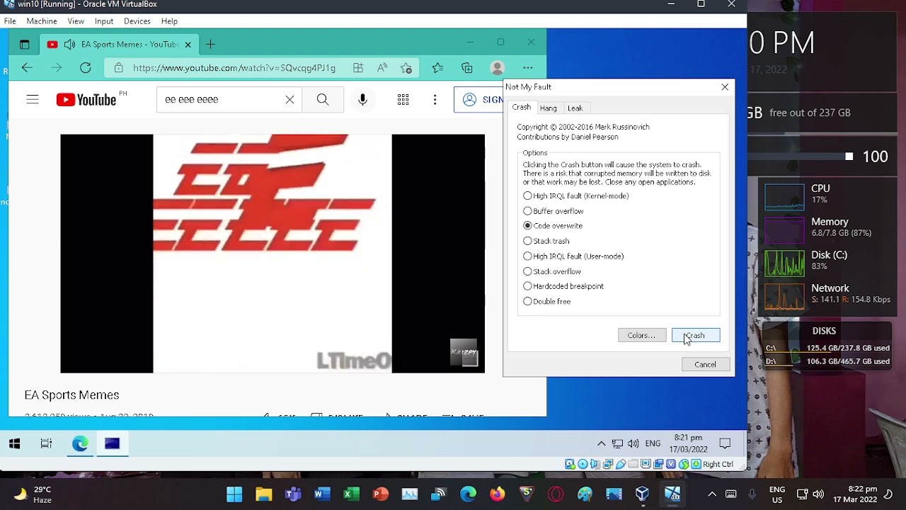 Ee Eeee Meme Has Bsod Youtube