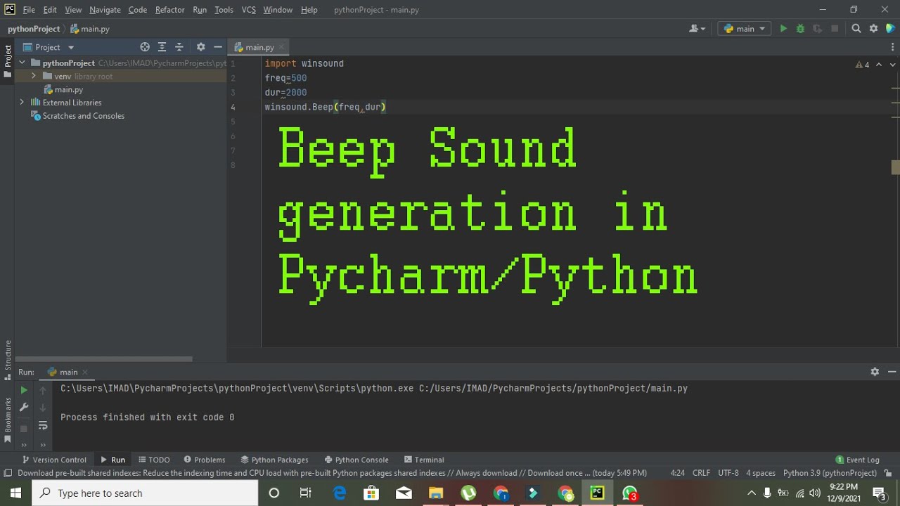 How To Generate Beep Sound In Pycharm How To Generate Beep Sound In