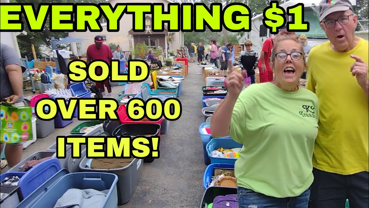 We Sold It All For A Dollar Storage Unit Finds At Our Yard Sale Youtube