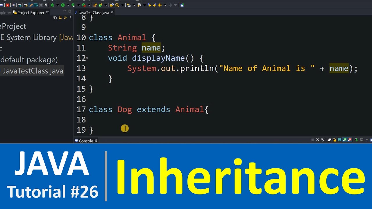 Java Tutorial 26 Class Inheritance In Java Programming Extends