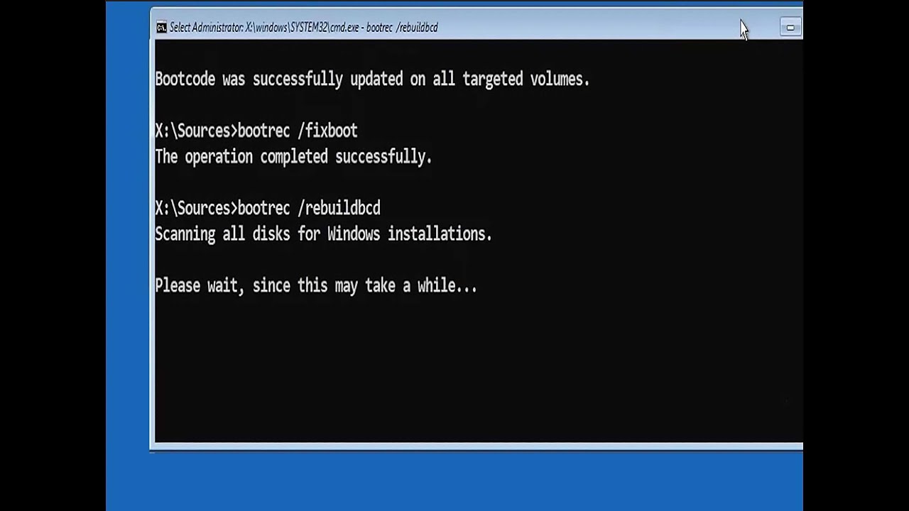 Fix Windows Server 2019 Master Boot Record Using Windows Cd Boot