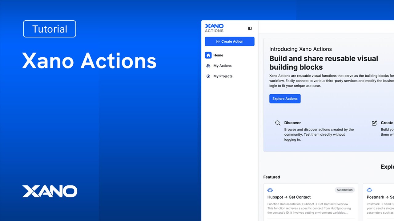 Introducing Xano Actions Youtube
