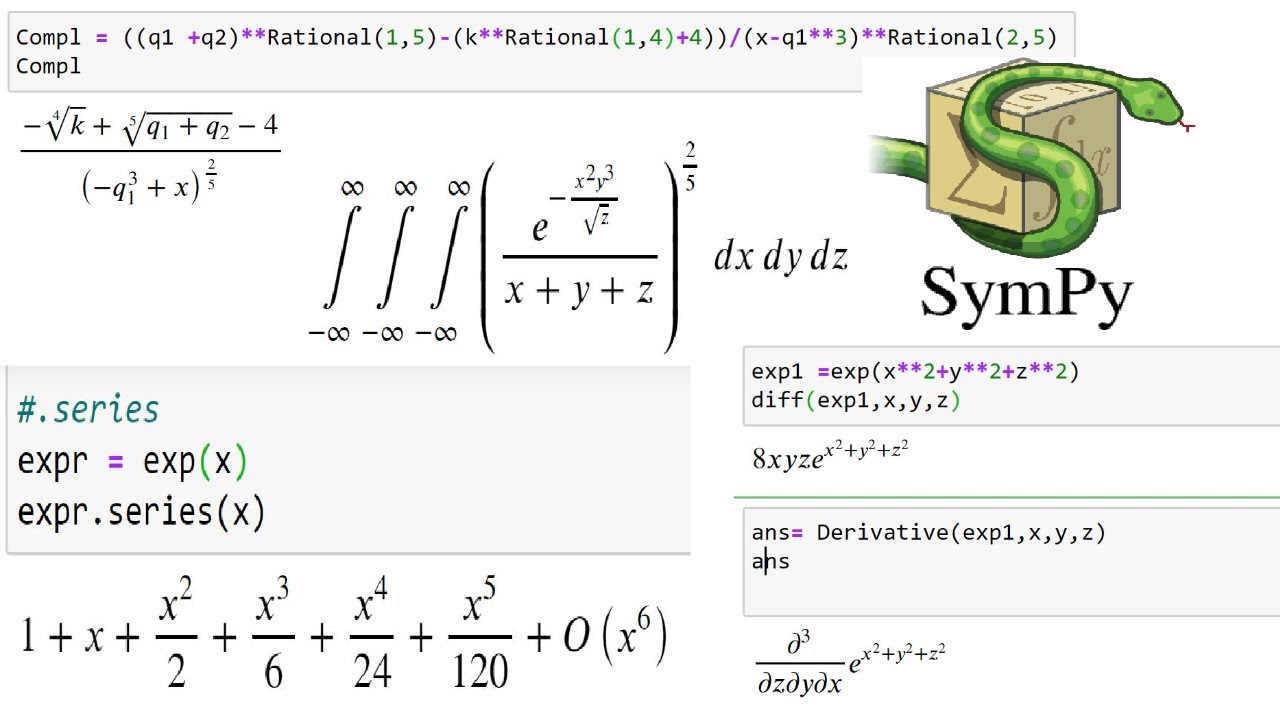 Full Introduction To Symbolic Computation In Python Using The Sympy