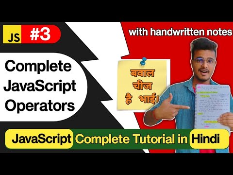 Complete Operators And If Else In Javascript In Hindi With Notes