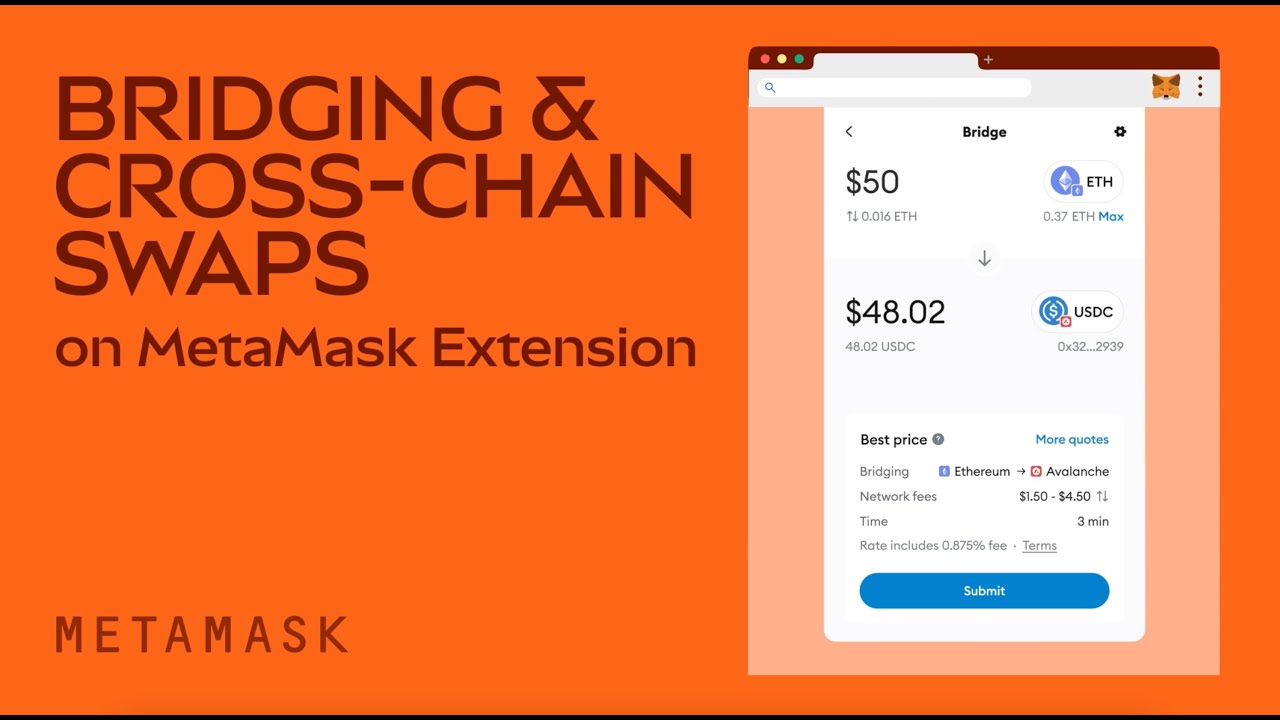 Bridging And Cross Chain Swaps On Metamask Extension Youtube