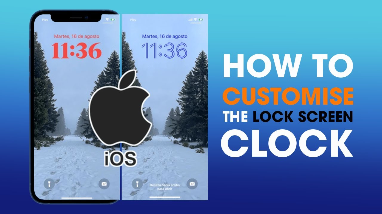 Ios 16 How To Customize The Lock Screen Clock On Iphone Customize