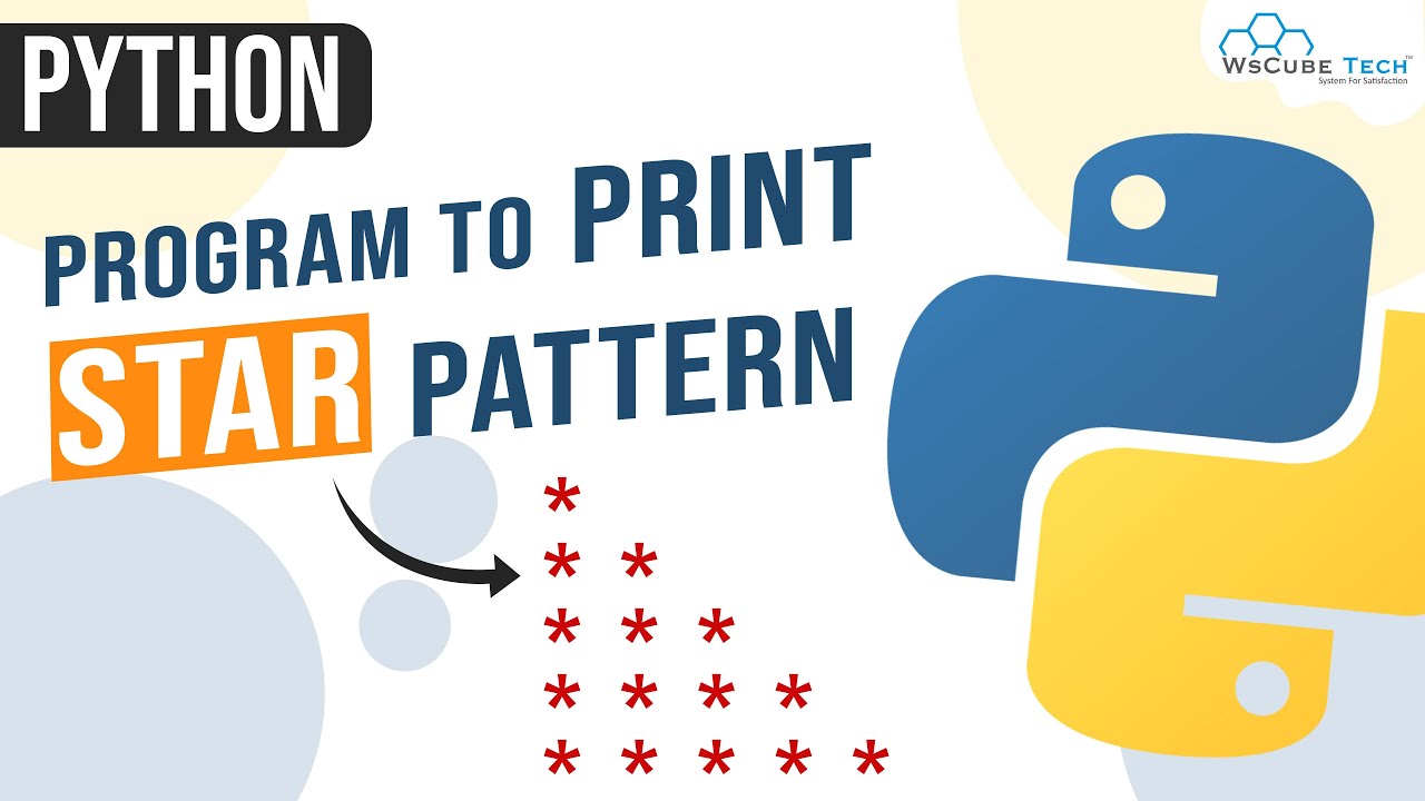 Python Program For Printing Star Pattern Printing Star Pattern In