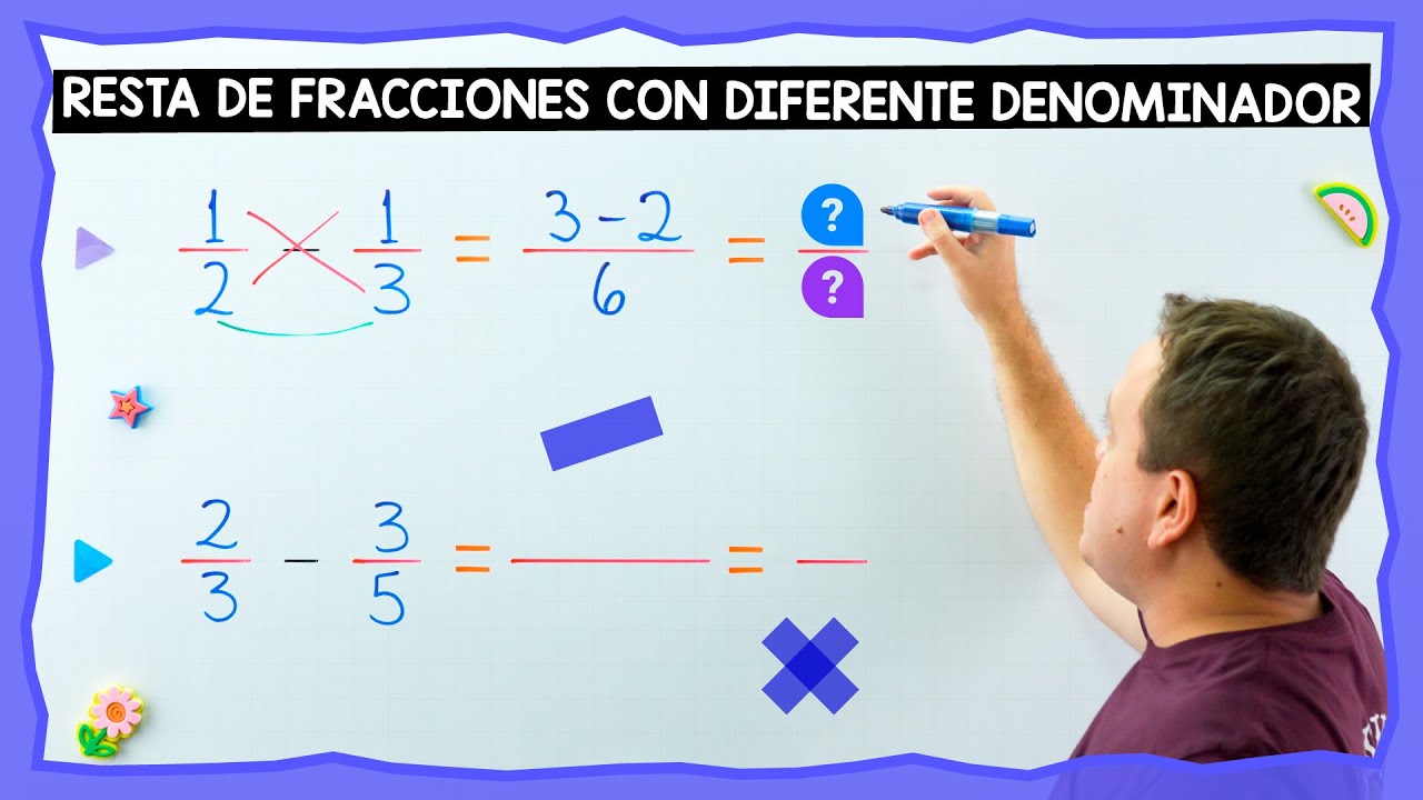 Resta De Fracciones Con Diferente Denominador Youtube