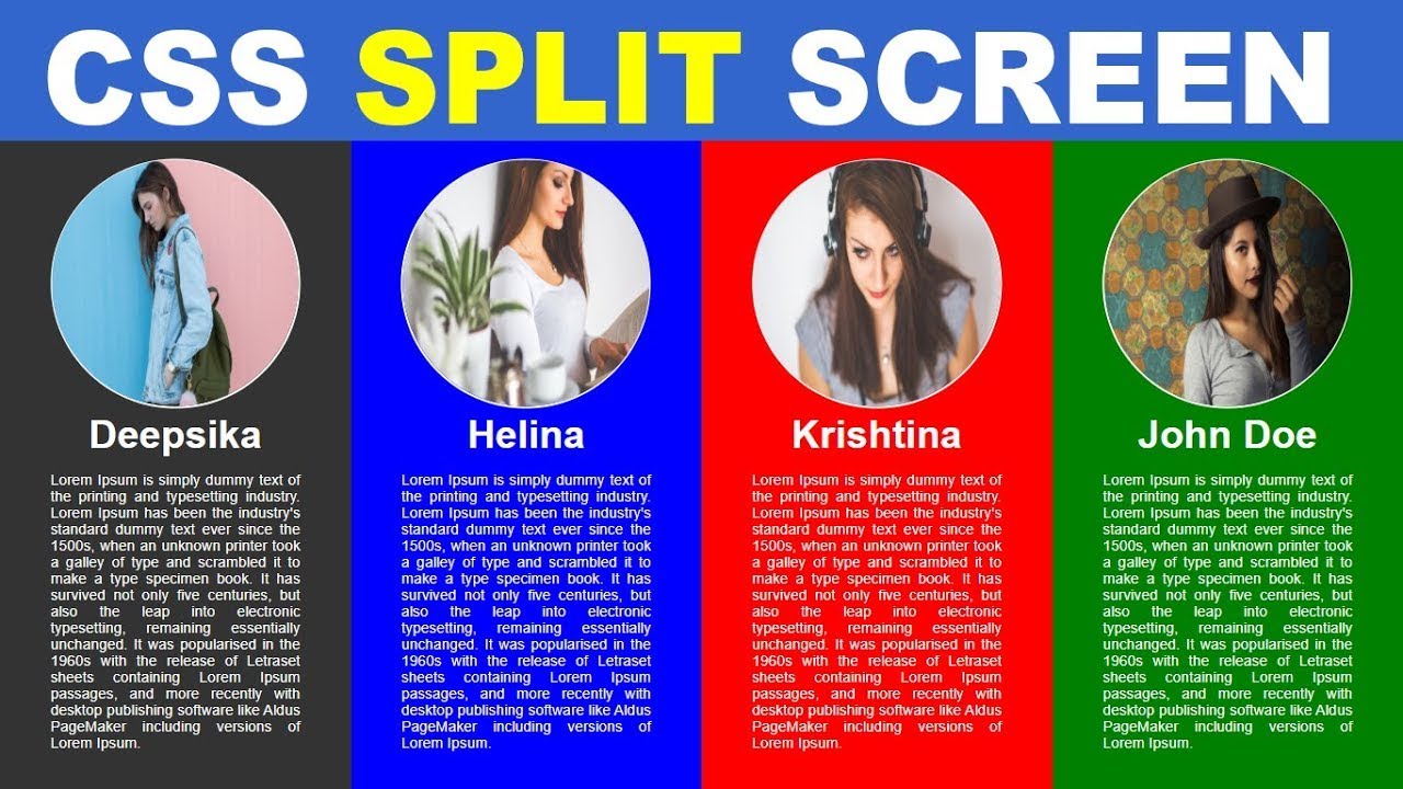 Bagaimana Cara Membuat A Split Screen Html And Css Youtube