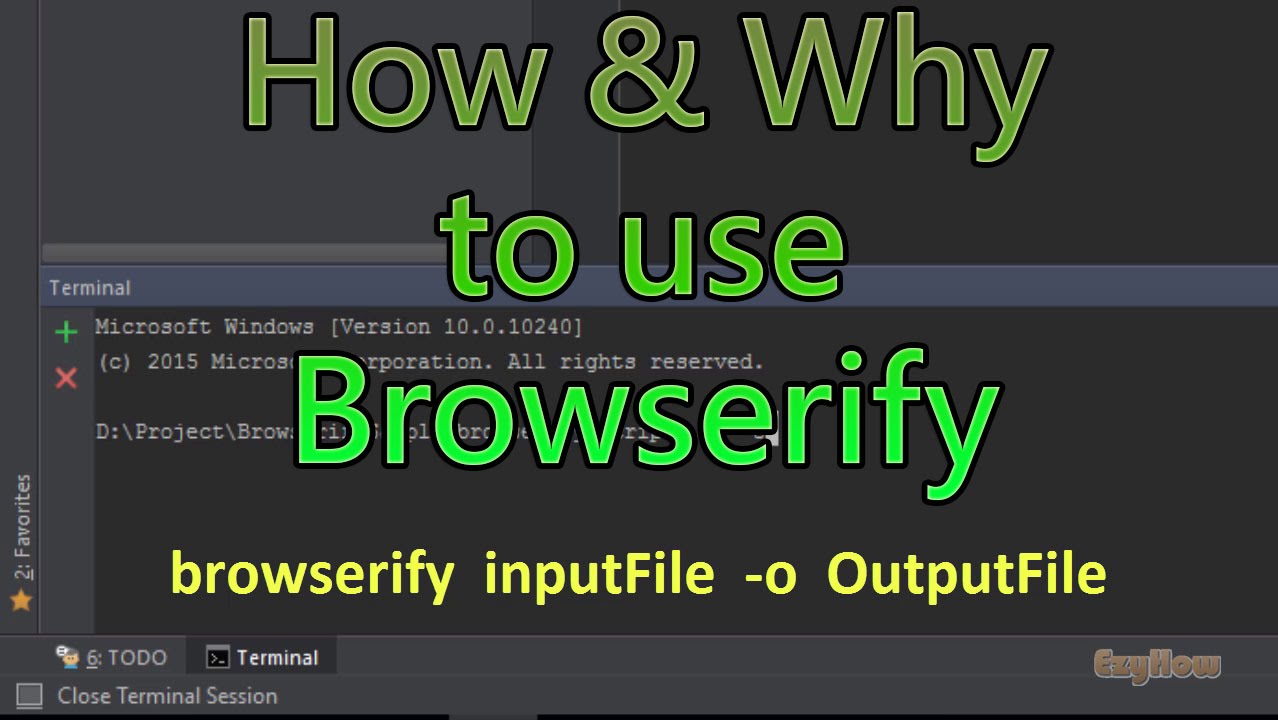 Basic Usage Of Browserify What Browserify Does Youtube