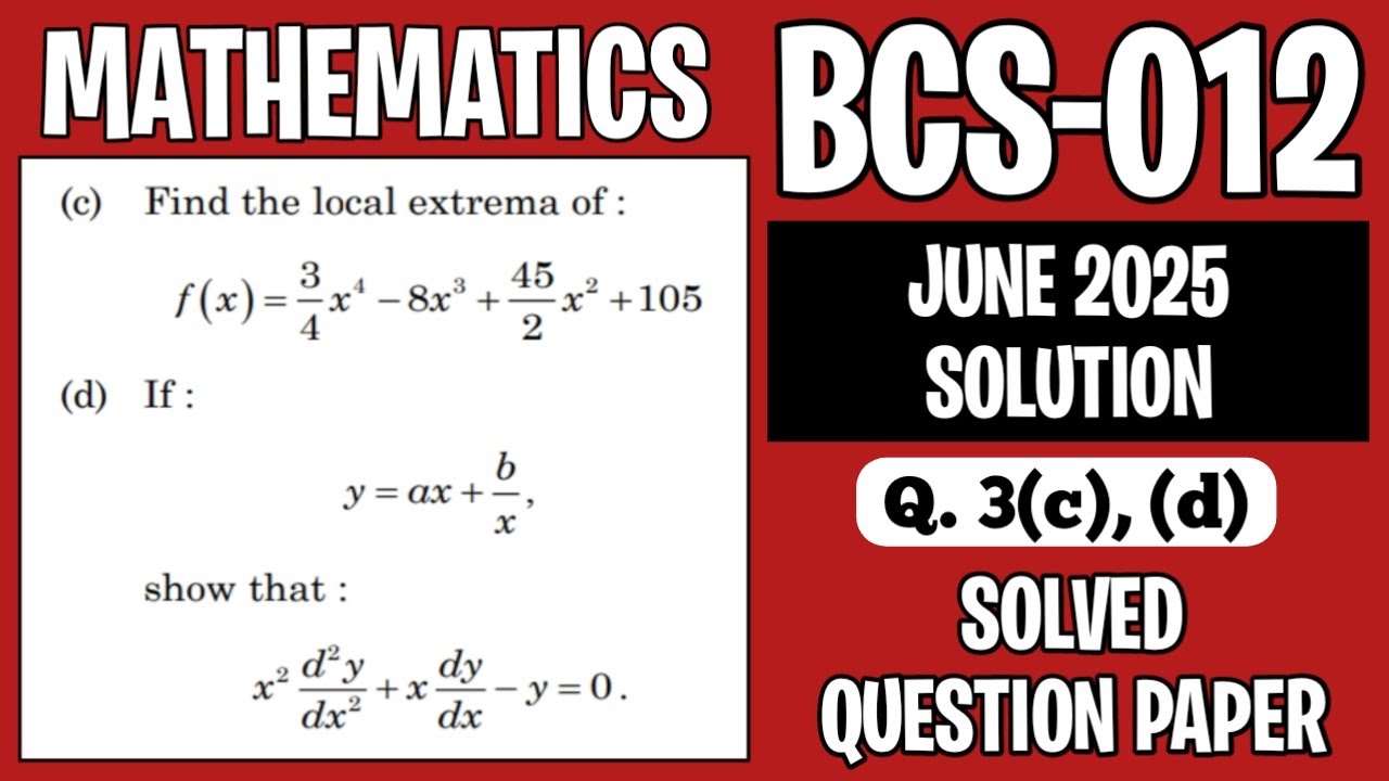 P8 3 C D Bcs 012 June 2025 Solution Bcs012 Solved Question