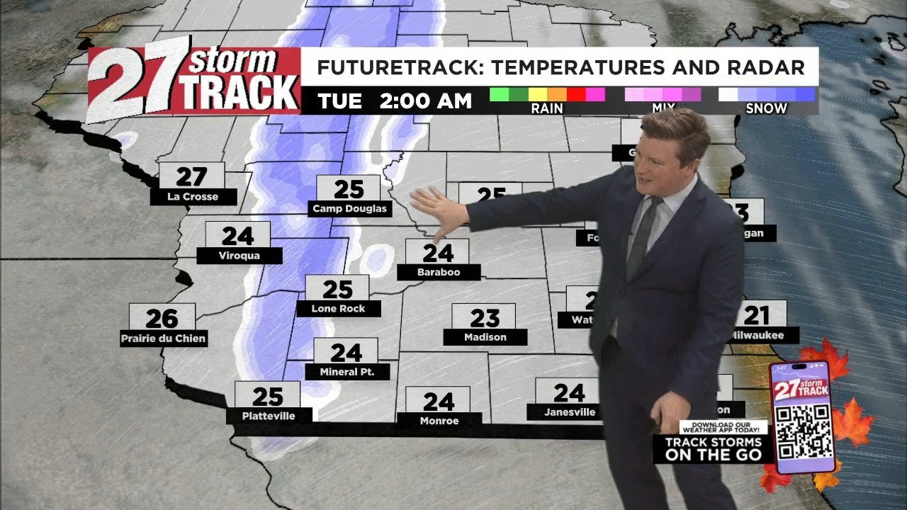 Tracking Overnight Snow Showers Warmer Weather Youtube