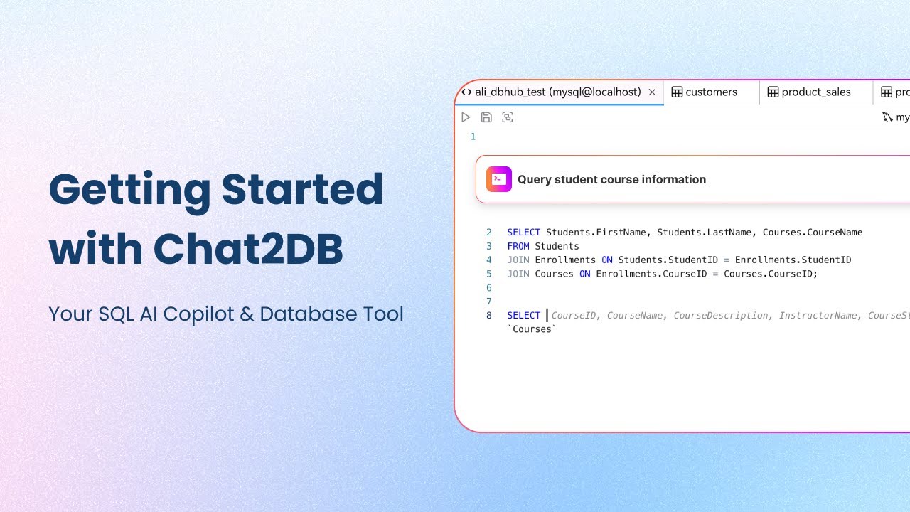 Quick Start With Chat2db Youtube
