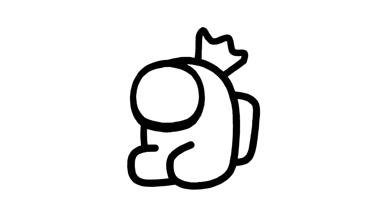 How To Draw Among Us Mini Crewmate Sitting Dibujos De Among Us Youtube