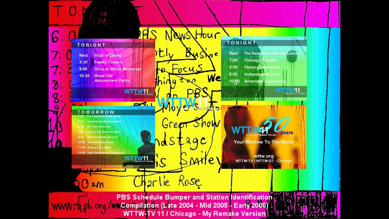Pbs Schedule Bumper And Station Id Compilation 2004 2006 Wttw Tv