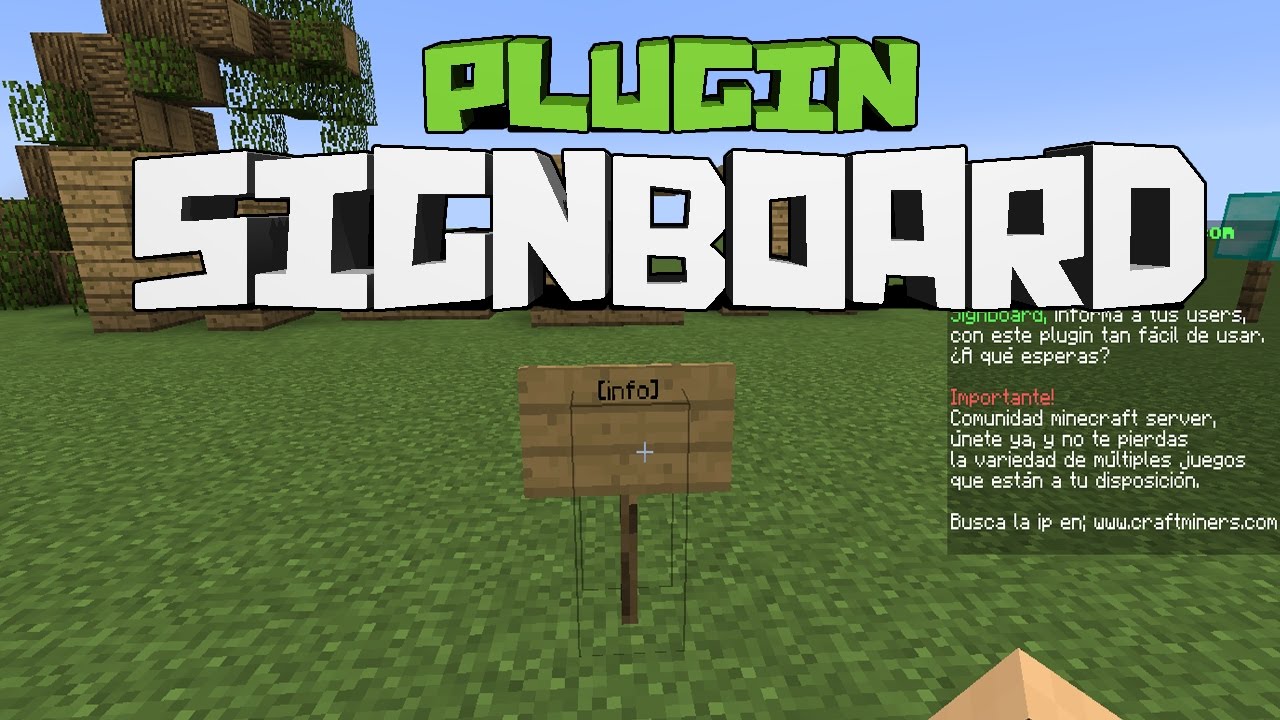 Signboard Minecraft Plugin Tutorial Youtube