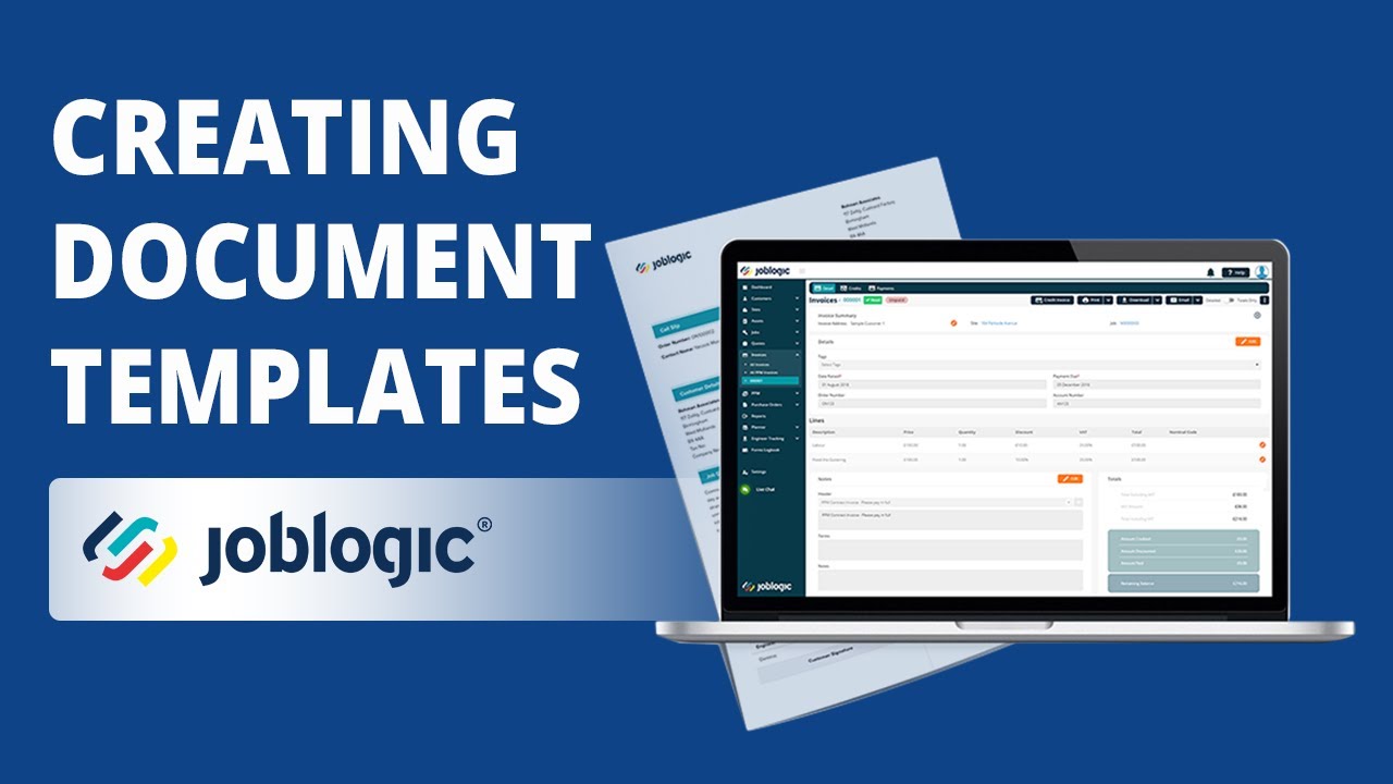 How To Guide Creating Document Templates Joblogic Youtube