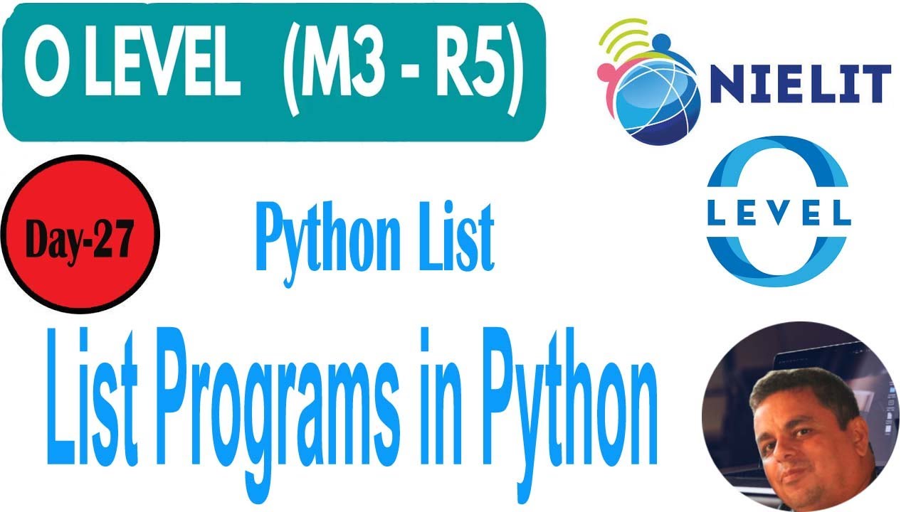 Python List Examples And Programs Youtube